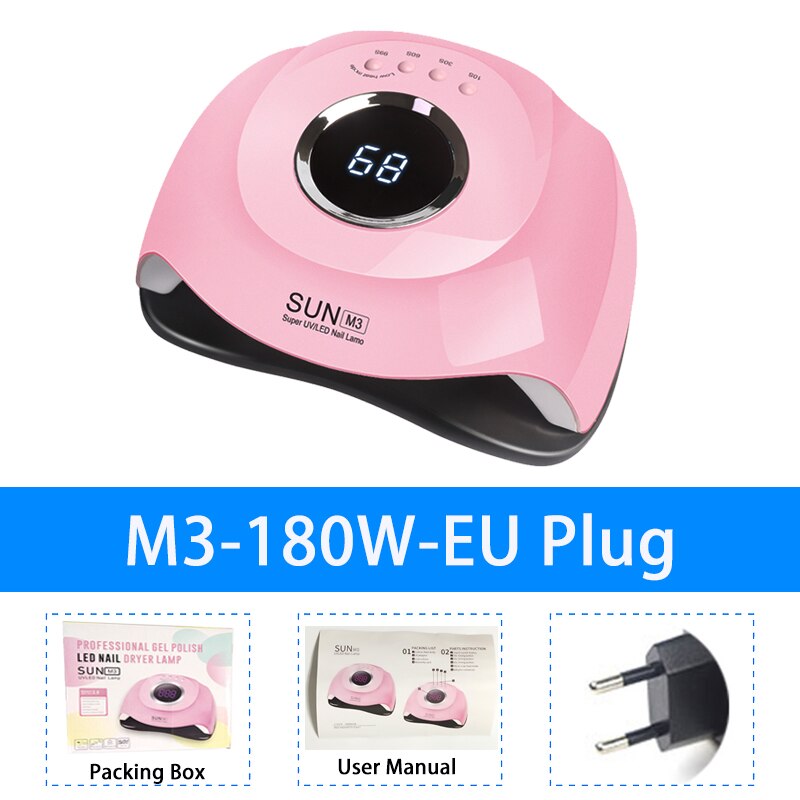 SUN M3 Manicure Lamp Quick Dry 180W 45LED UV Lamp ... – Grandado