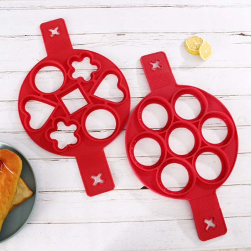 2-Piece Silicone Seven-Hole Pancake Maker Home Kit... – Grandado