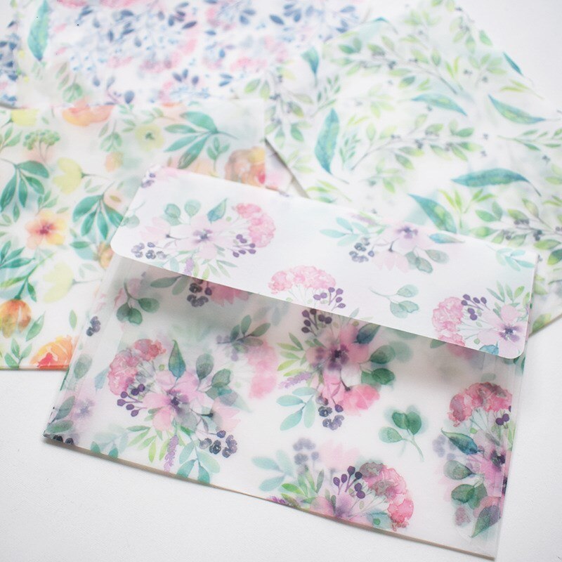 10 Pcs/lot Cute Colorful Flower Envelope Plants St... – Vicedeal