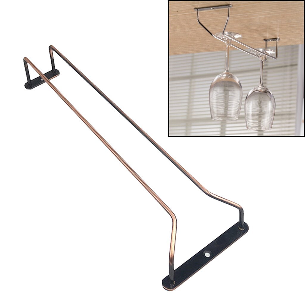 Metal Wire Wine Glass Rack Chrome Holder Under Cab... – Grandado