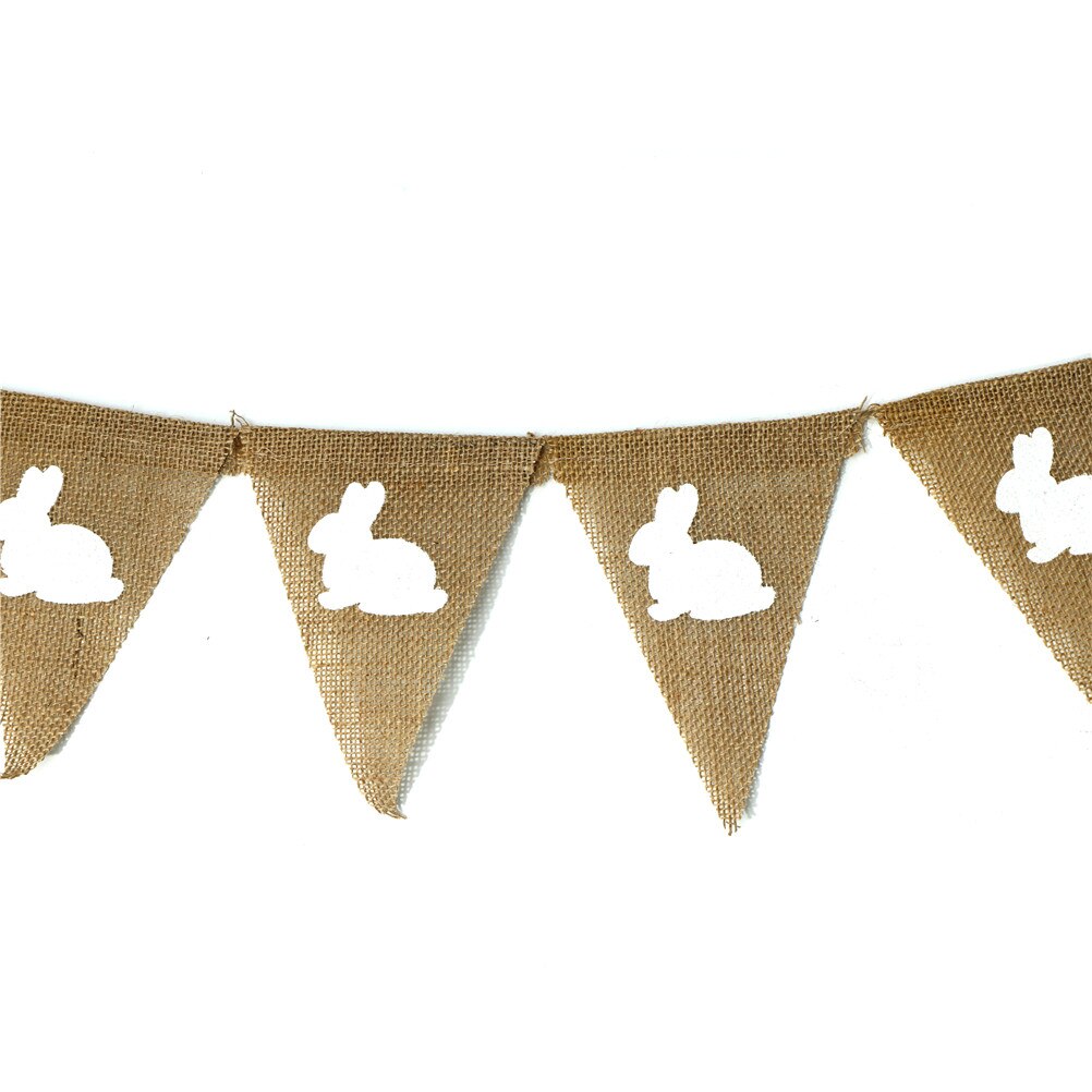 Banderín de arpillera de yute Vintage para de Pasc... – Grandado