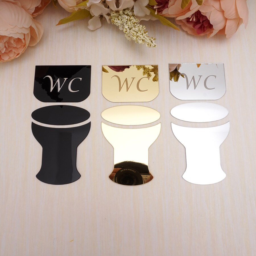 Toilet Door Sign / Plaque Decorative Mirrors Diy S... – Vicedeal