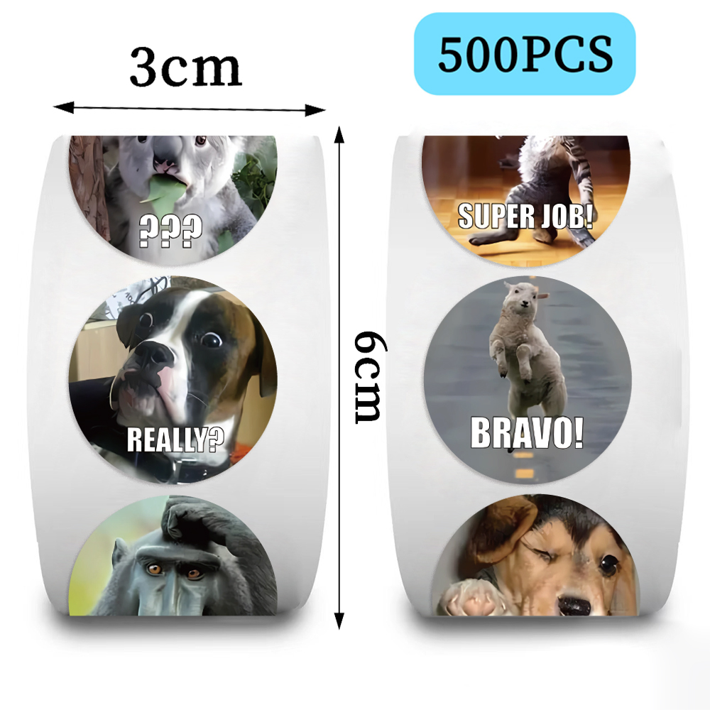 500PCS/Roll Animals Stickers For Kids Reward Schoo... – Grandado