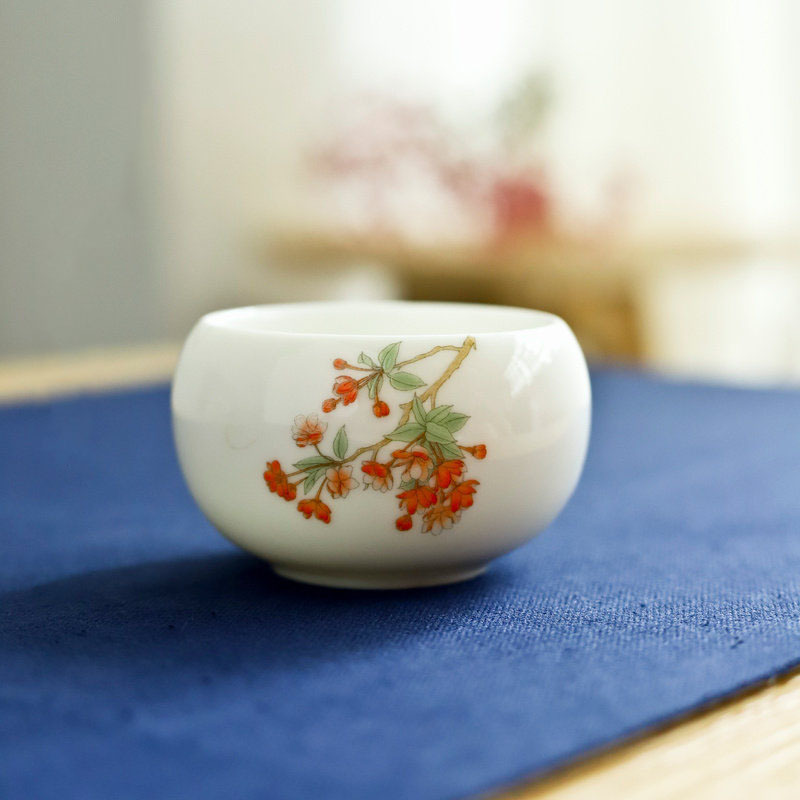 Handmade Ceramic Teacup Hand Painted Flower Patter... – Grandado