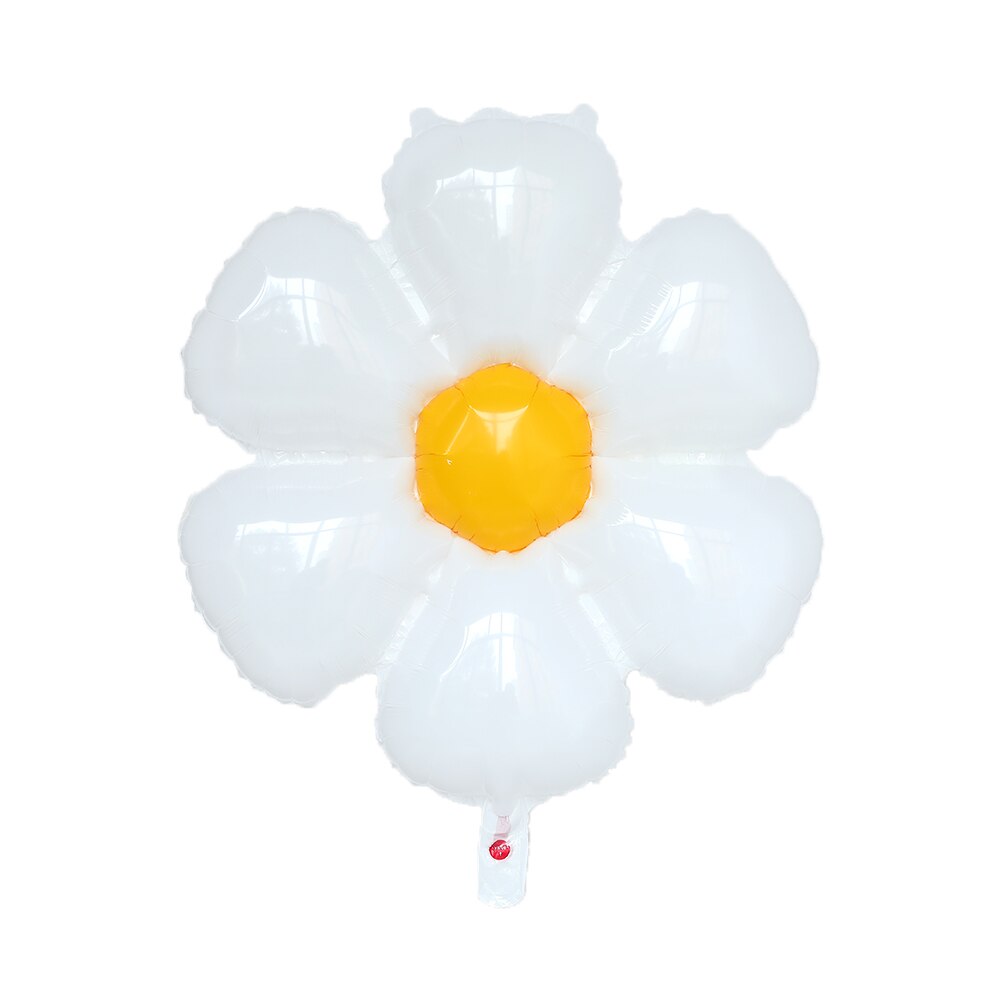 2pcs Smiley White Daisy Aluminum Film Balloon Flow... – Grandado
