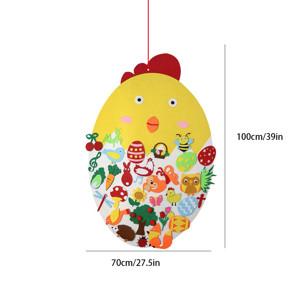 Easter Felt Toy Felt Hen Ornaments DIY Hen Set for... – Grandado