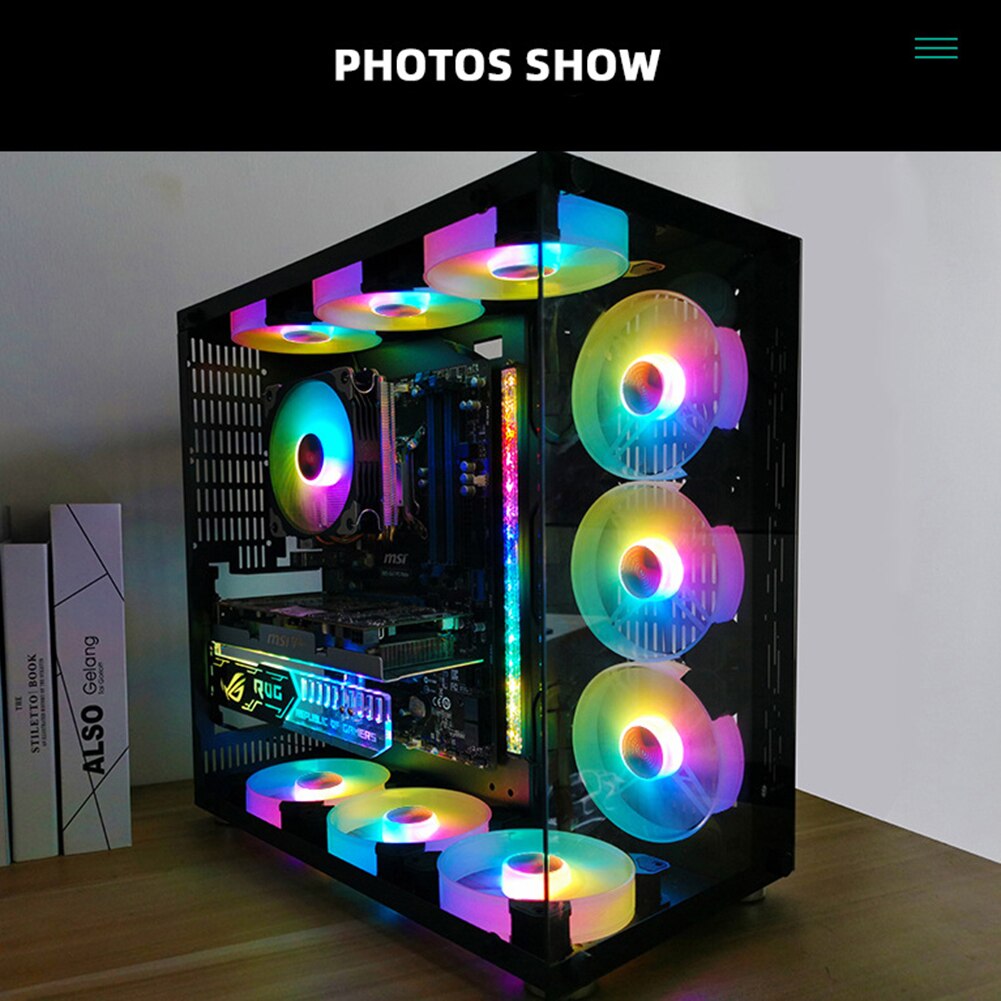 COOLMOON 140mm RGB Fan Mute 6Pin PC Case Computer ... – Grandado