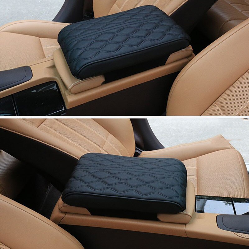 Wave Embroidery PU Leather Car Armrest Mat Center ... – Grandado