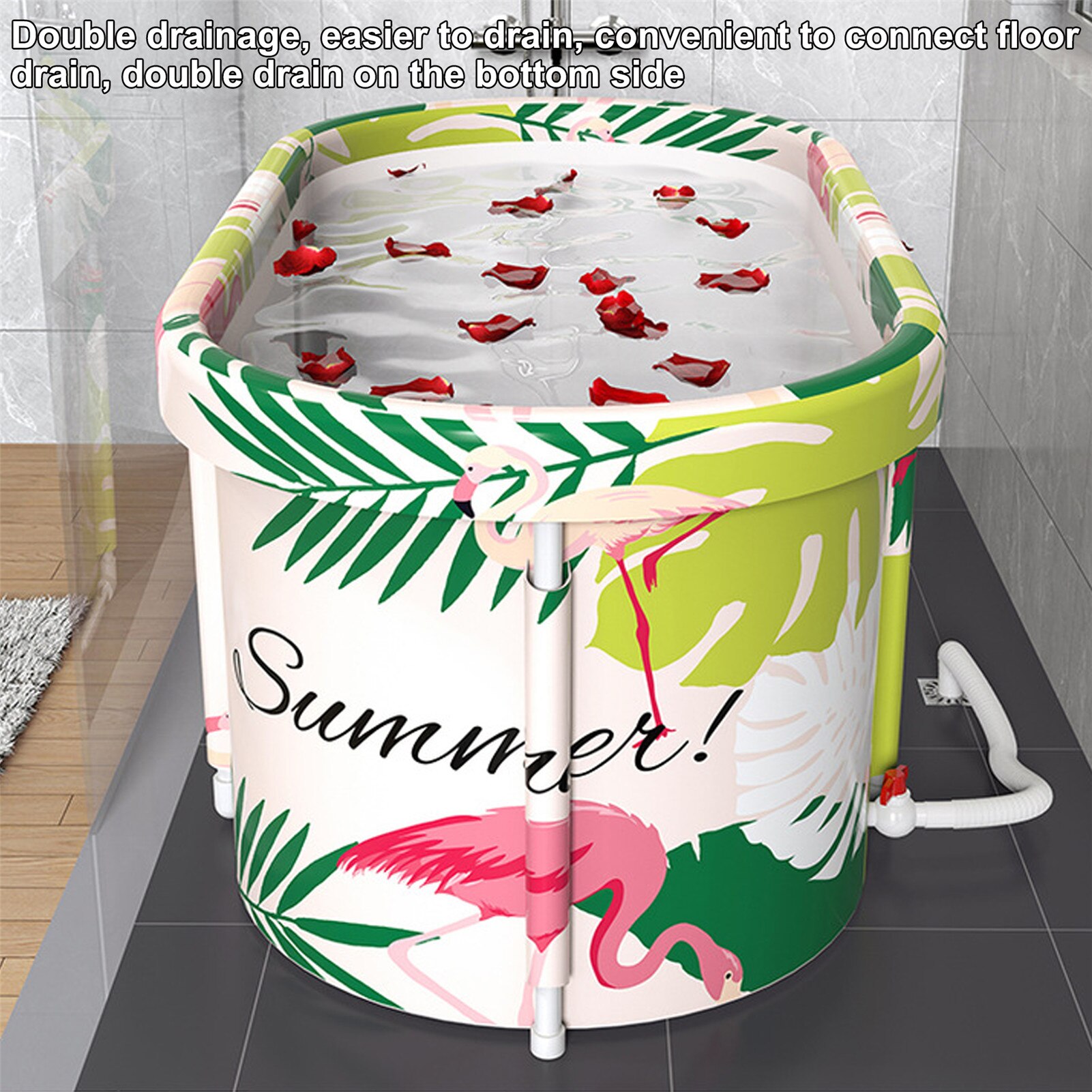 Portable Folding Adult Bathtub Children Swimming P... – Grandado