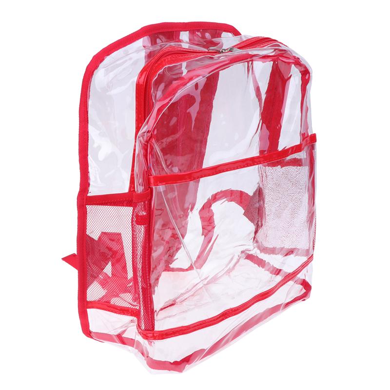 PVC Backpack Transparent Shoulder Bag Satchel Book... – Vicedeal