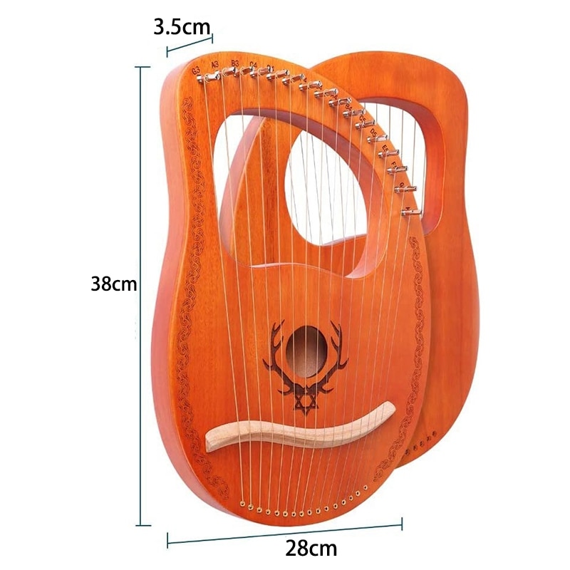 Lyre Harp,Greek Violin,16 String Mahogany Lyre Ins... – Grandado