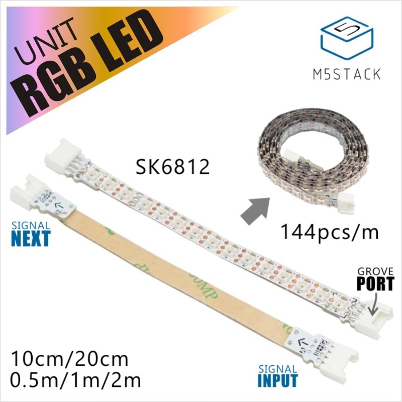 M5 stablede officielle rgb lysdioder kabel sk6812... – Grandado