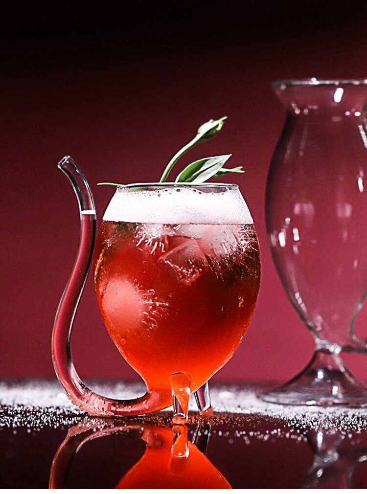 Kreative Vampir glas lange mund kristall glas wein... – Grandado