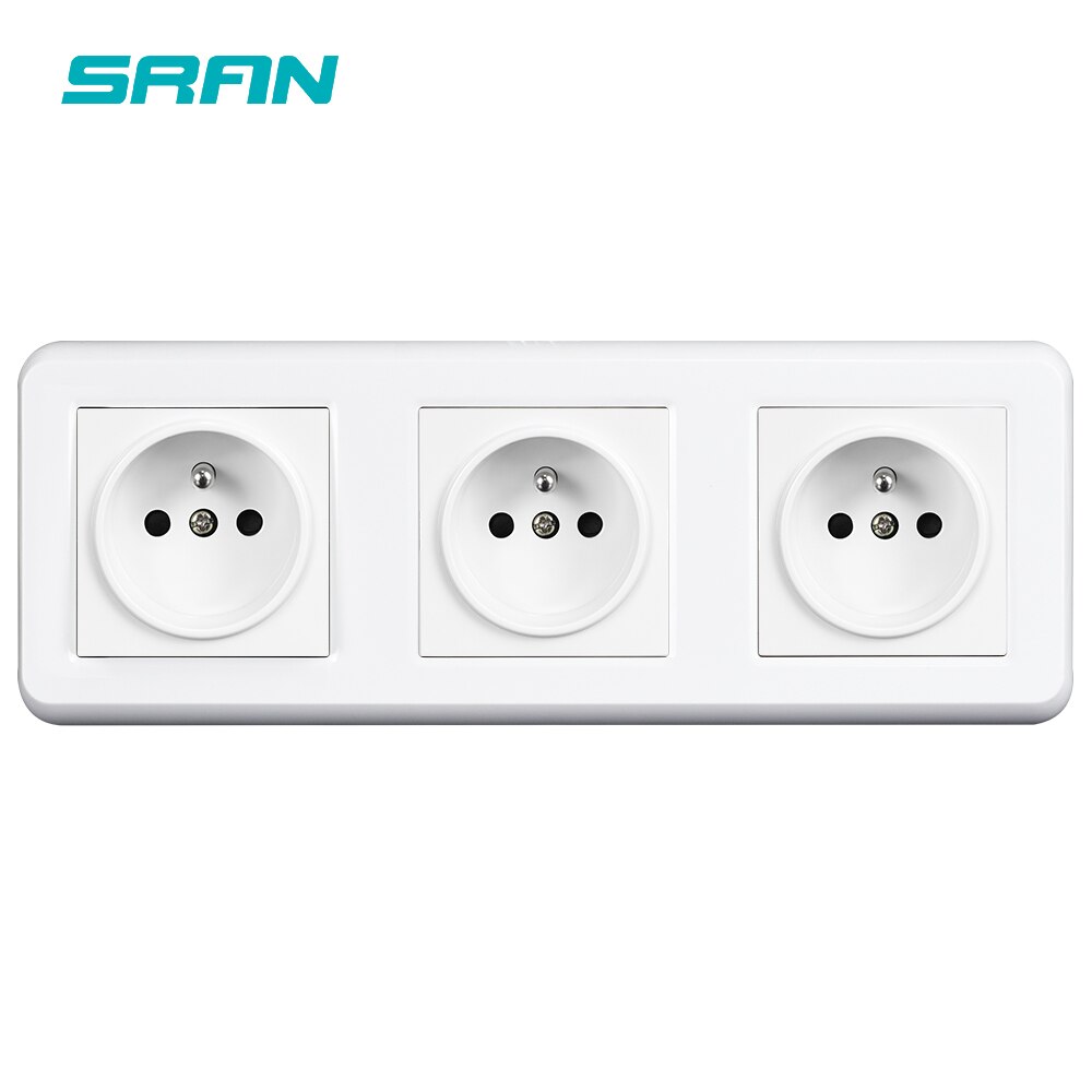 SRAN FR Standard power socket 16A 250V white flame... – Vicedeal