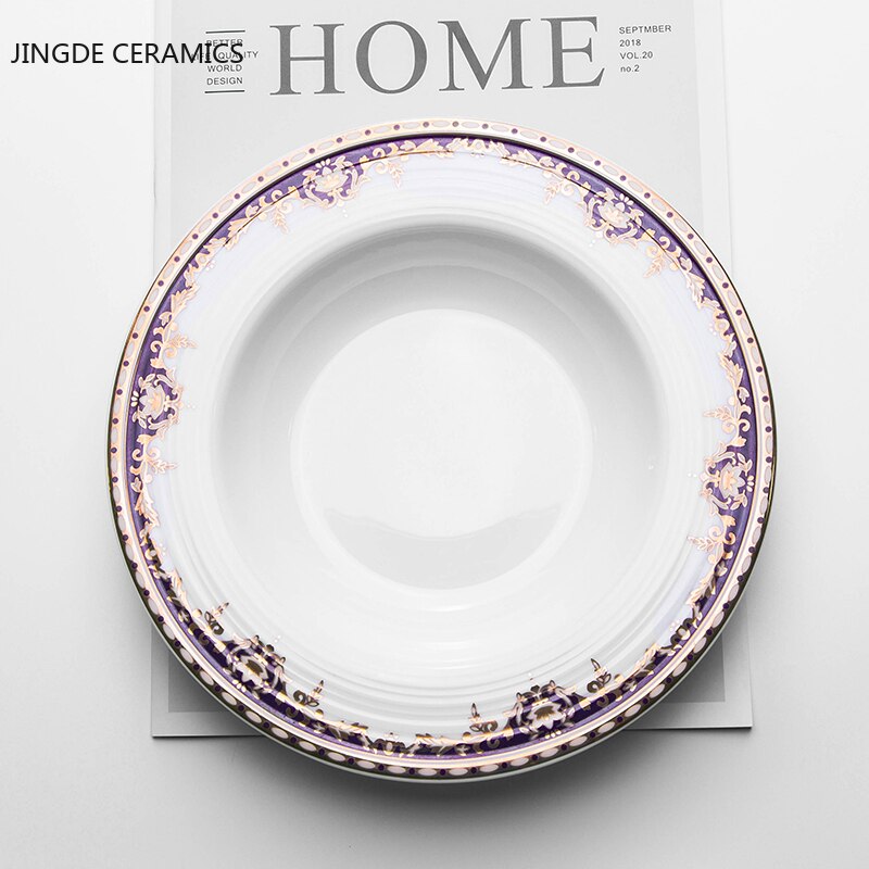 1pc Nordic Ceramic Round Plate Restaurant Snack Ca... – Grandado