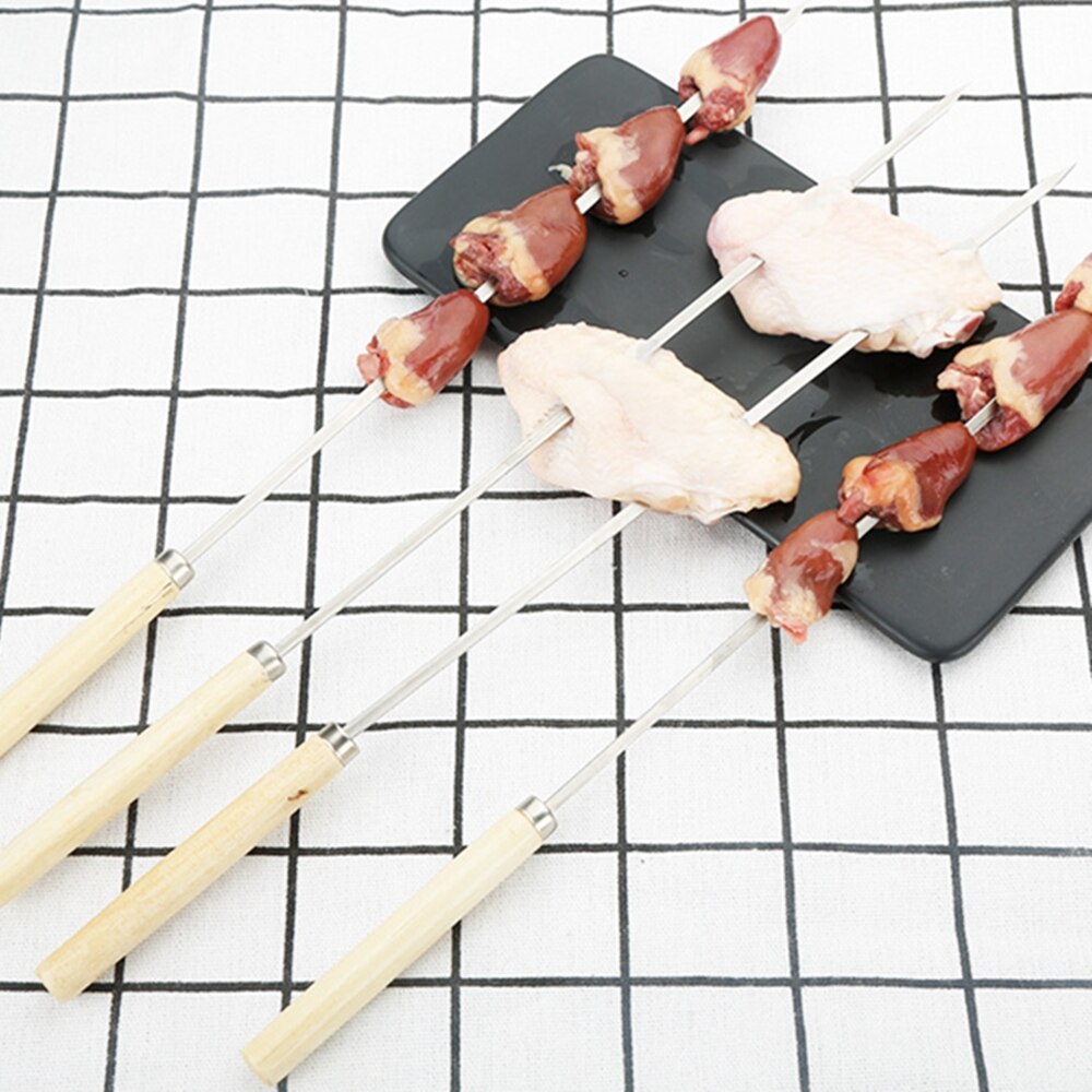 Meat Roast Skewers Stick Stainless Steel BBQ Needl... – Grandado