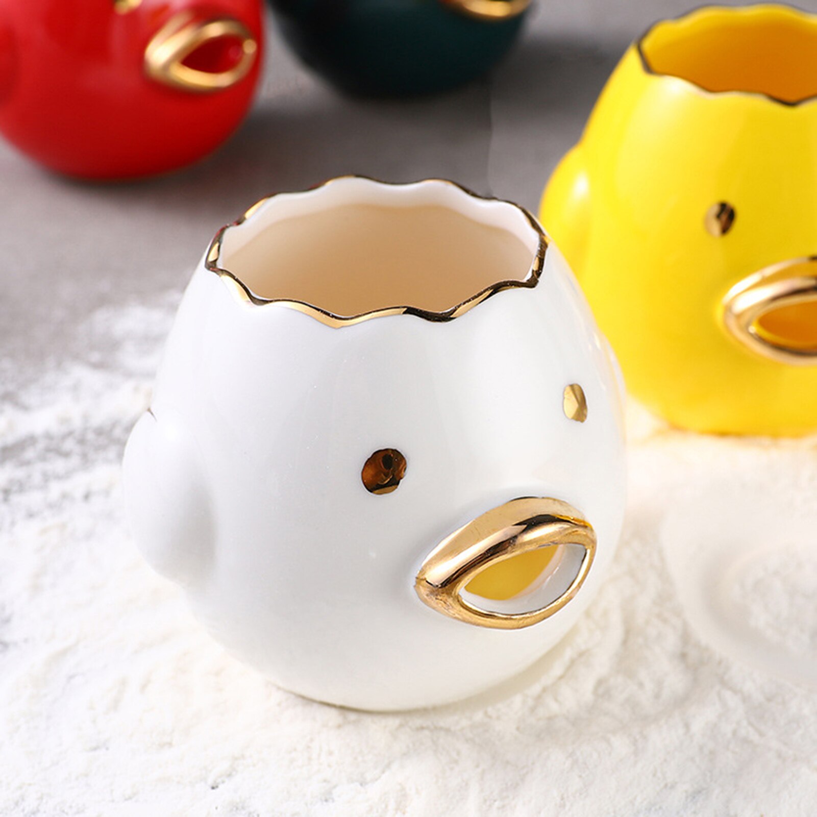 Mooie Cartoon Kip Keramiek Eiwit Separator Yolk Di... – Vicedeal