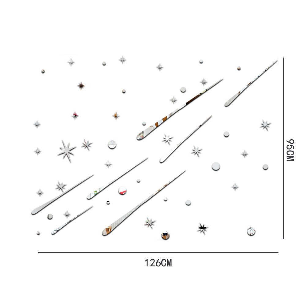 Meteor Shooting Star Acrylic Gold Sliver Mirror St... – Grandado