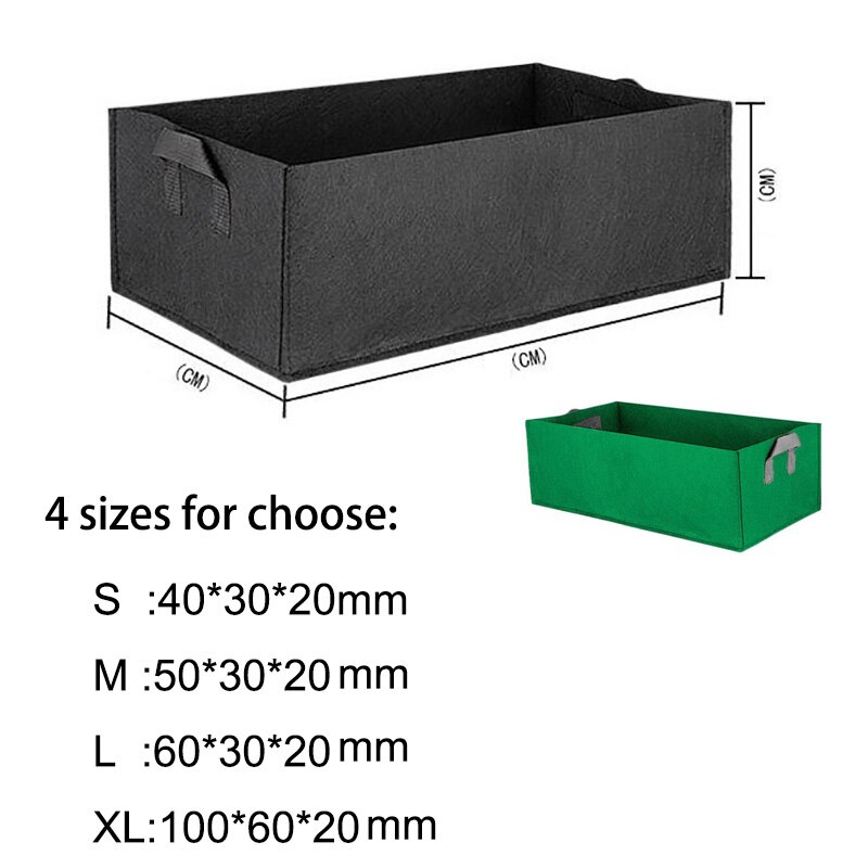 Plant Grow Bags Square Raised Garden Bed Flowers v... – Vicedeal