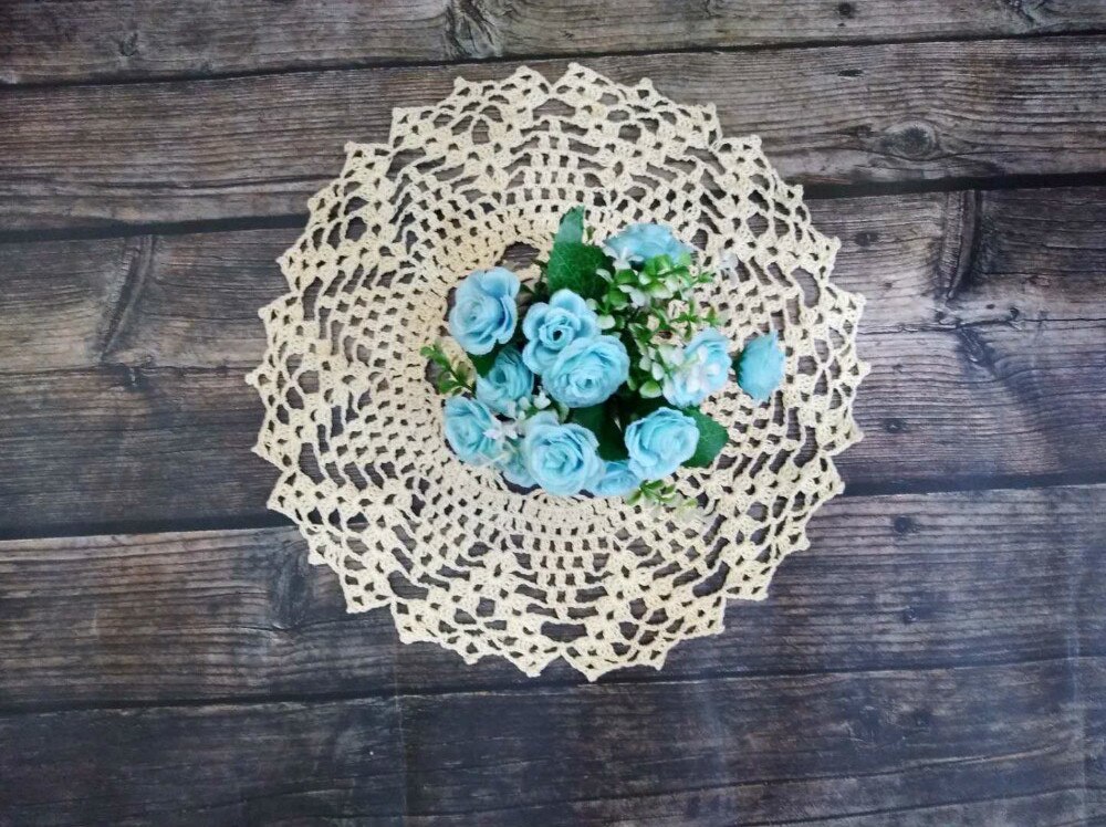 Luxus Handgemachte Häkeln Blumen Baumwolle Spitze ... – Vicedeal