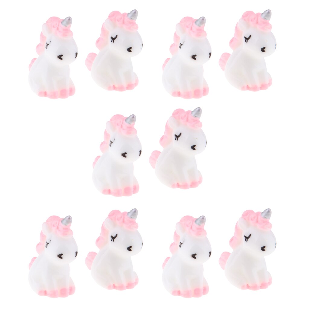 10Pcs Mini Resin Cute Unicorn Statues Miniature Fa... – Vicedeal