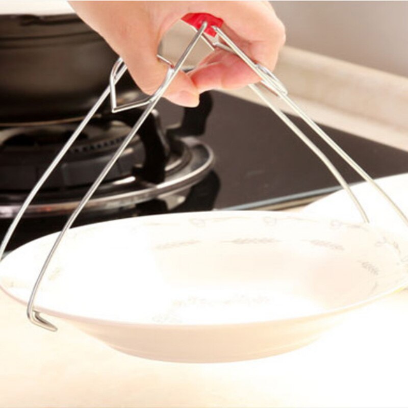 Foldable Stainless Steel Bowl Clip Pot Dish Holder... – Grandado