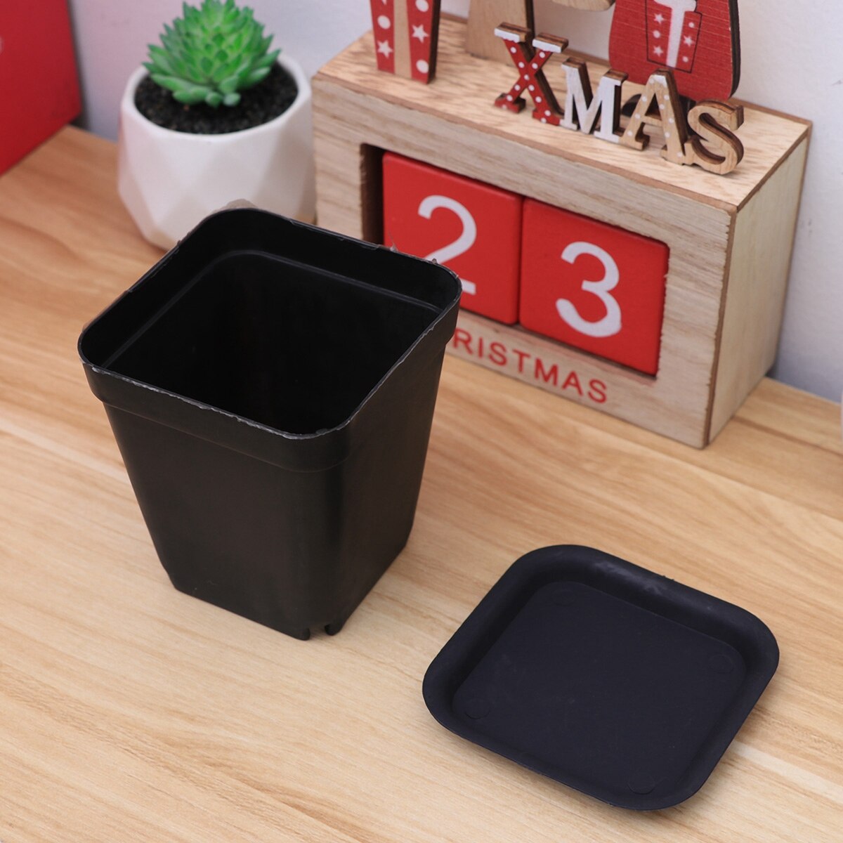 6pcs Thicken Flower Pots Square Planters Pot Trays... – Vicedeal