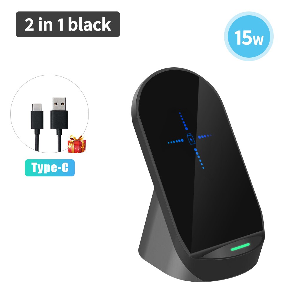 3 in 1 15w Qi Quick Wireless Charger Stand Dock Fo... – Grandado