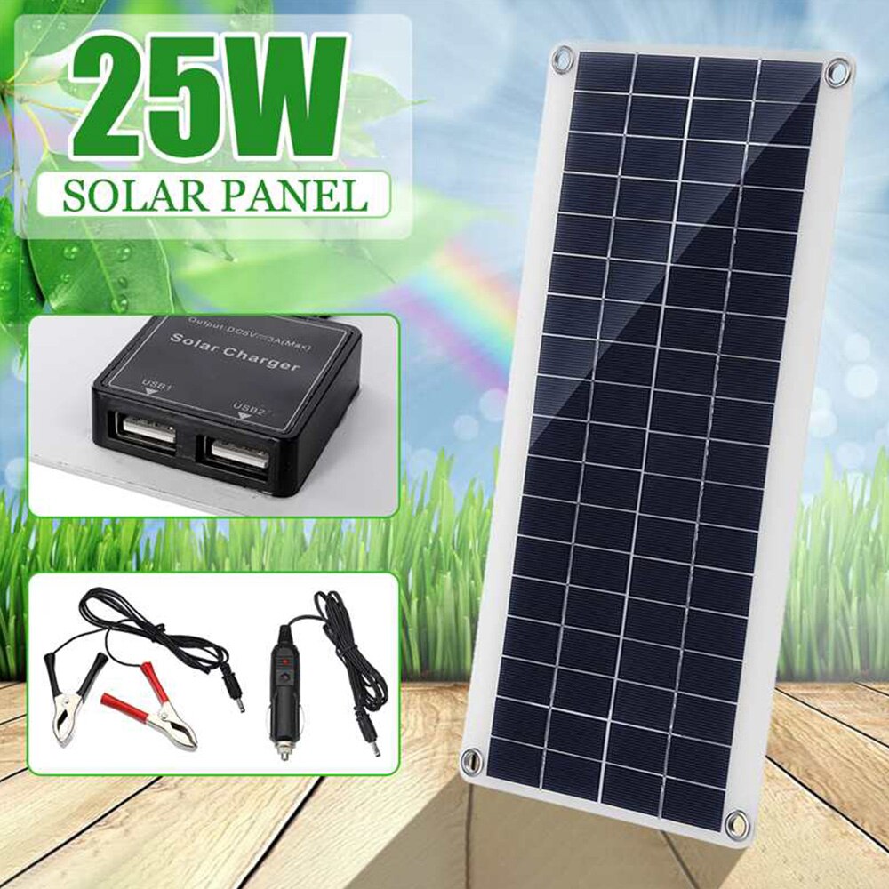 25w 12v Solar Panel Dual USB Output Solar Solar Pa... – Vicedeal