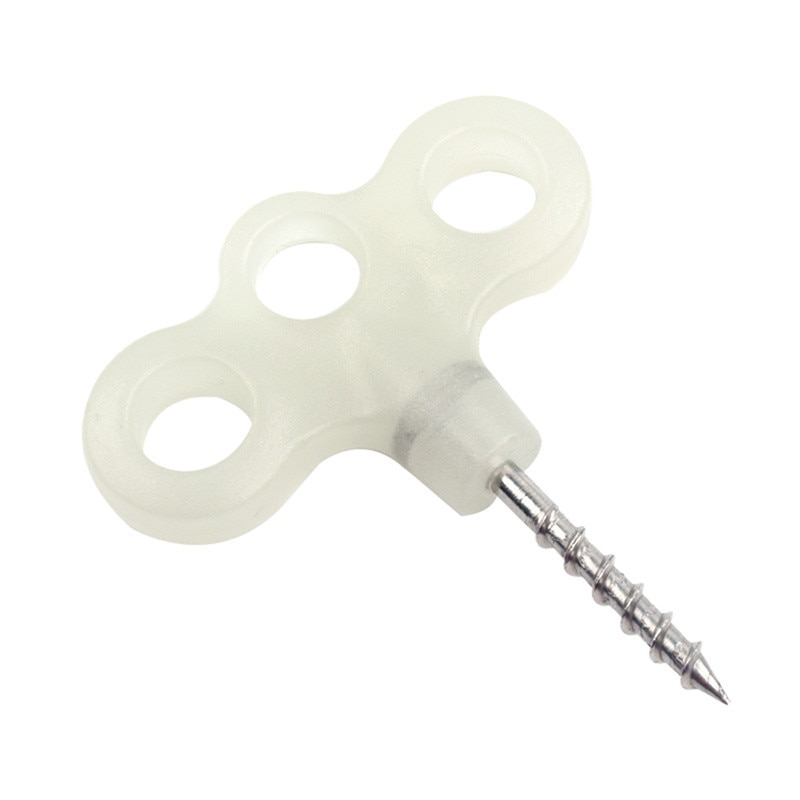 Outdoor 3-holed Luminous Threaded Tent Peg Camping Deck Stainless Steel ...