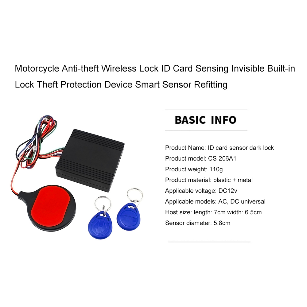 Motorcycle Anti-theft Wireless Lock ID Card Sensin... – Vicedeal