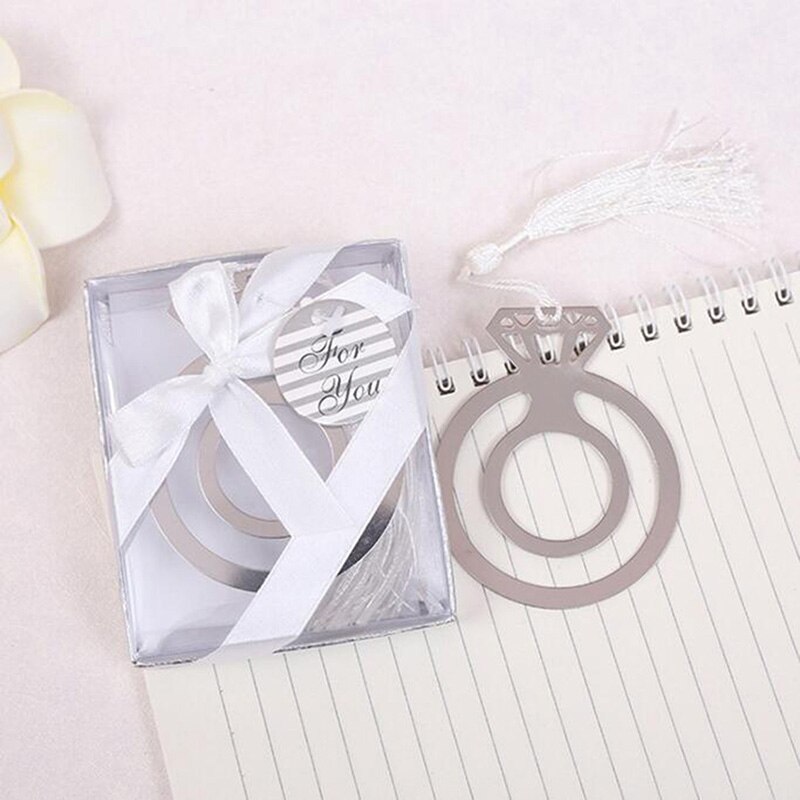 Stainless steel diamond ring bookmark small Bookma... – Grandado