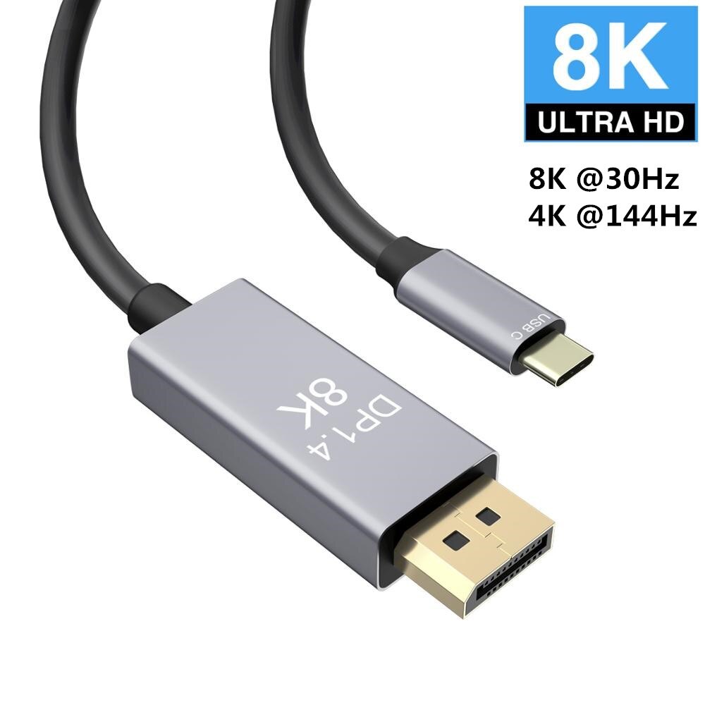 Usb C Naar Displayport Versie 1.4 Kabel 4K 144Hz U... – Vicedeal