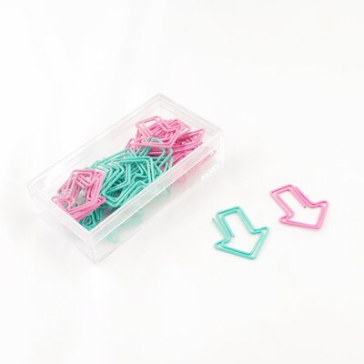 30 Clips/Pak Arrow Vormige Paperclips Roze/Groen M... – Grandado