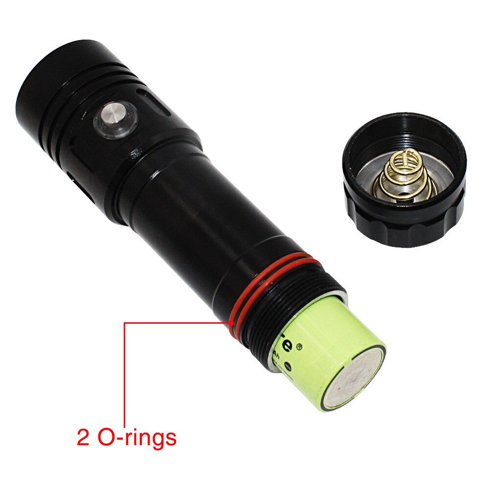 LED diving flashlight XM L2 white light underwater... – Grandado