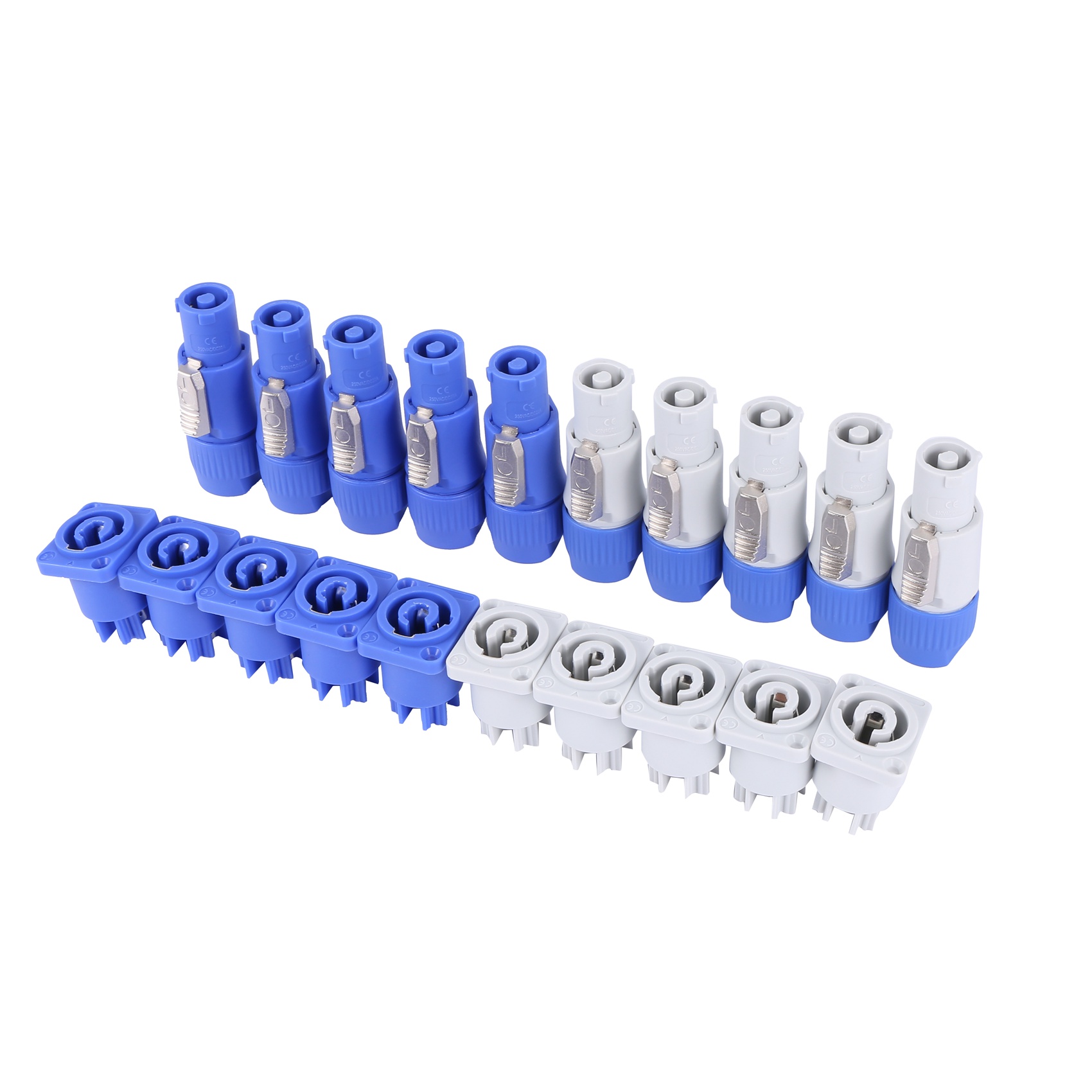 10 Set Powercon Type A Nac3fca + NAC3MPA-1 Chassis... – Vicedeal