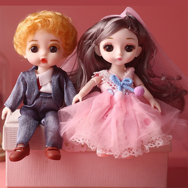 2 Pcs 16cm Mini Baby Doll Set 13 Moveable Jointed ... – Vicedeal