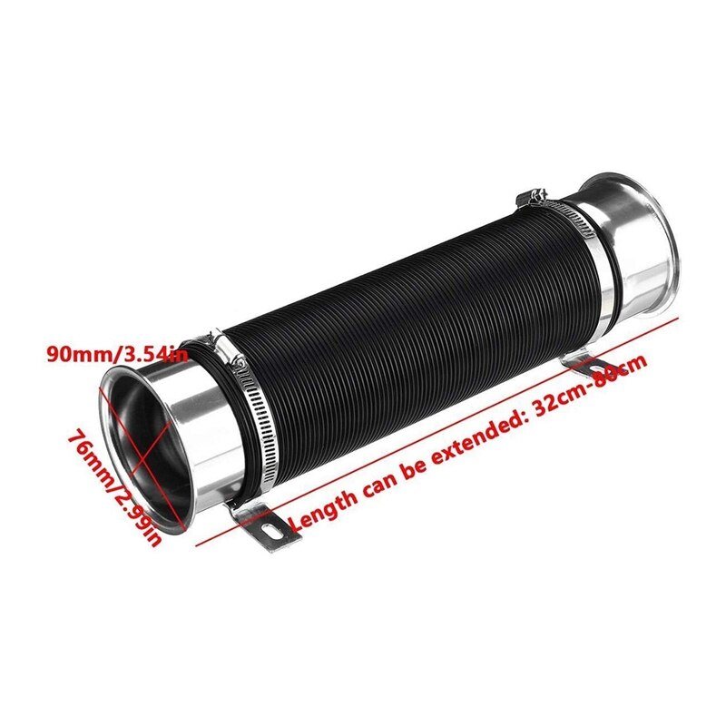 76mm 1M Car Air Filter Intake Cold Pipe Flexible D... – Grandado