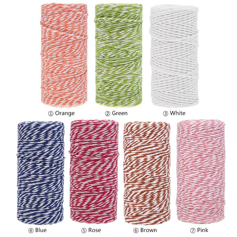 1 Roll 100 Meters 2Ply Cotton Twine DIY Weaving Ha... – Vicedeal