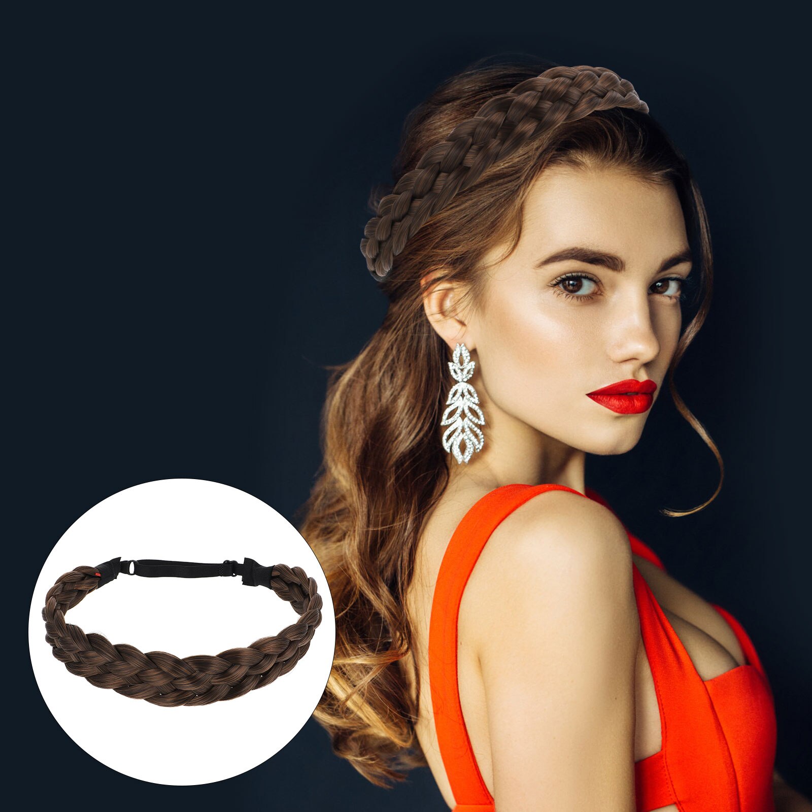 Geflochtene Haar Geflecht Kopfschmuck Haar Band fl... – Grandado