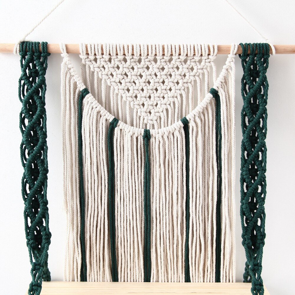 Boho Macrame półka robić wieszania na ścianie z sz... – Grandado