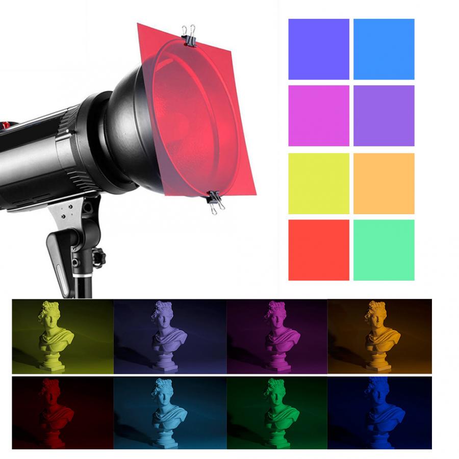 Universal 8 pcs Colors Filter Paper for DSLR Camer... – Vicedeal