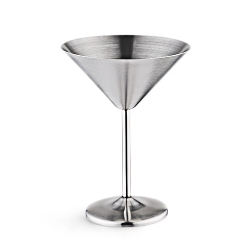 Stainless Steel Martini Cocktail Glass High Base W... – Grandado