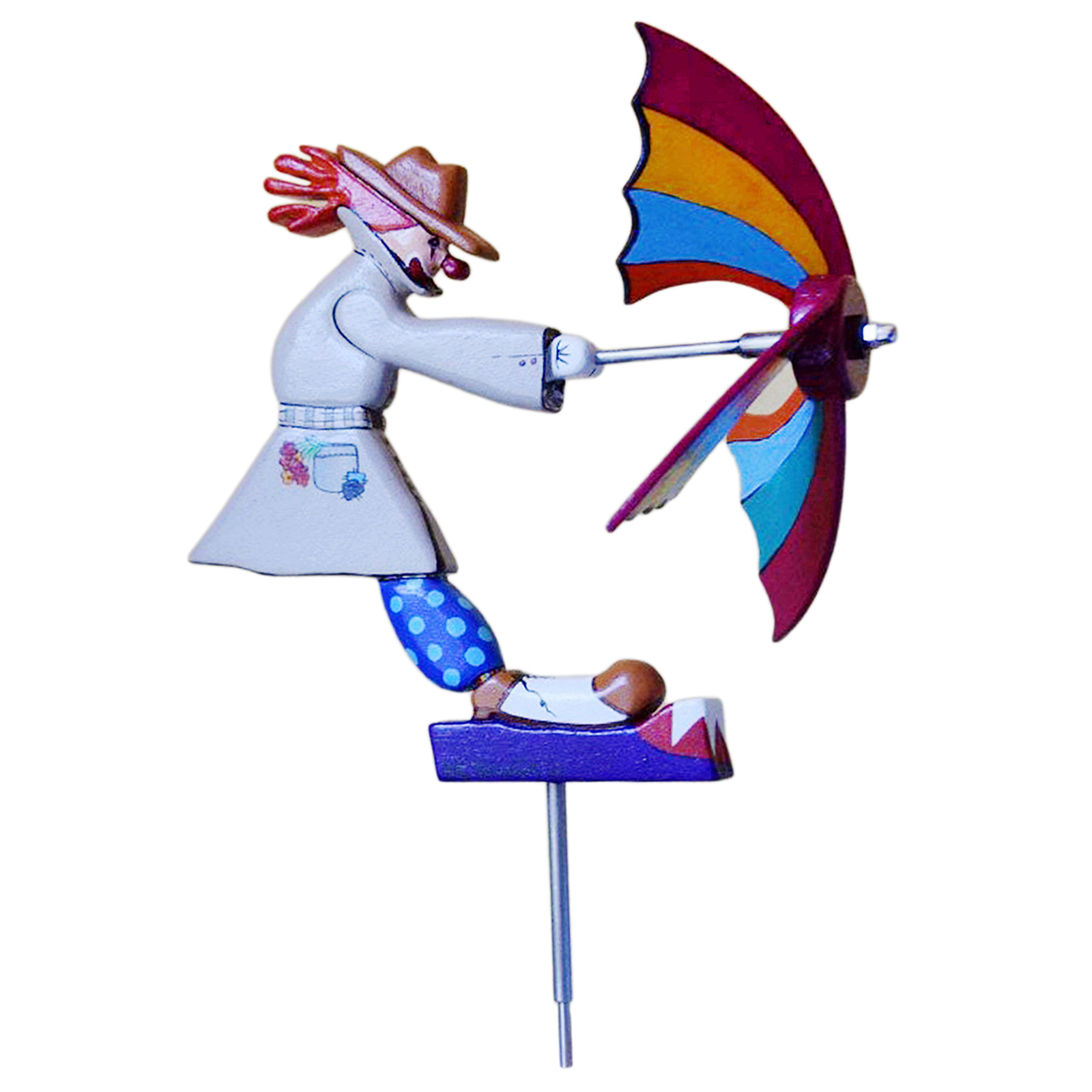 Draaimolen Wind Spinner Stake Clown Outdoor Yard H... – Vicedeal