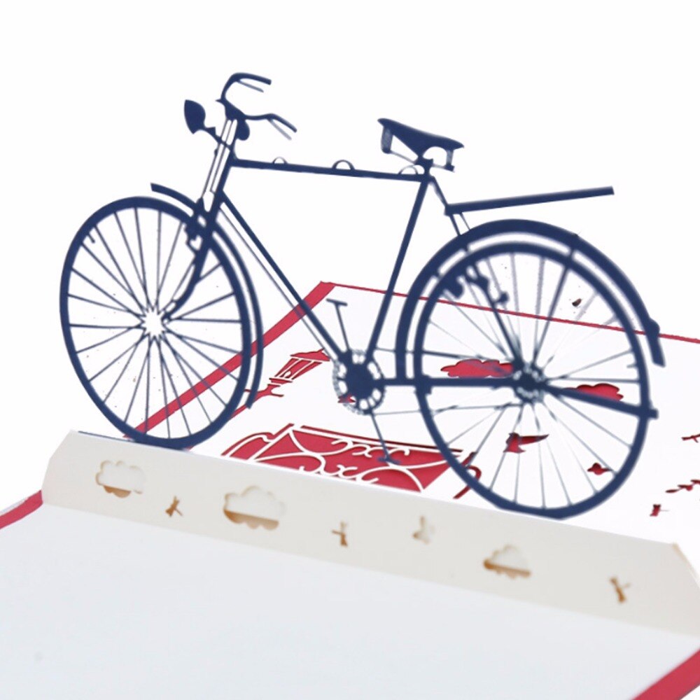 3D Bicycle Pop Up Greeting Cards Valentine Lover H... – Grandado