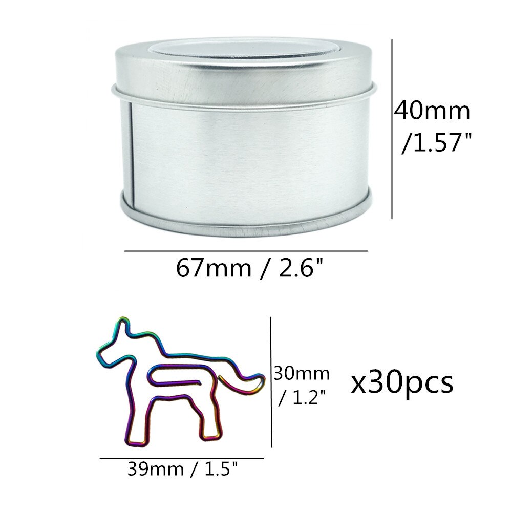 30 Pcs Rainbow Paperclip Creatieve Metallic Eenhoo... – Grandado