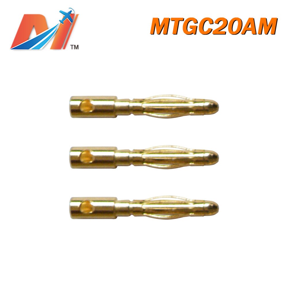 Maytech Klaring (1 pc) 2mm gouden connector mannel... – Grandado