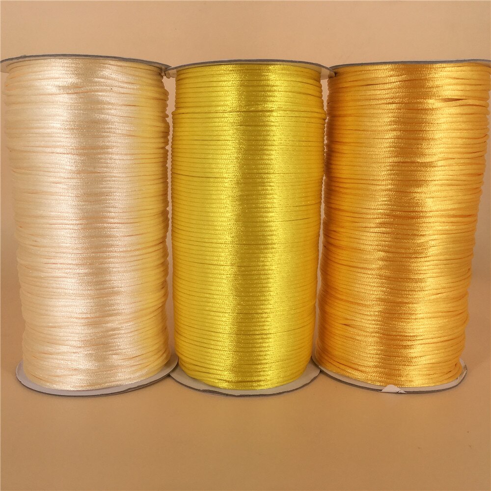 2mm X 20meters Colour Yellow Chinese Knot Rattail ... – Grandado