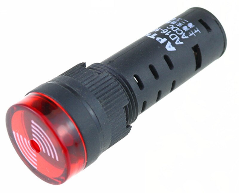 220V AC 16 MM device indicator light buzzer, round... – Grandado