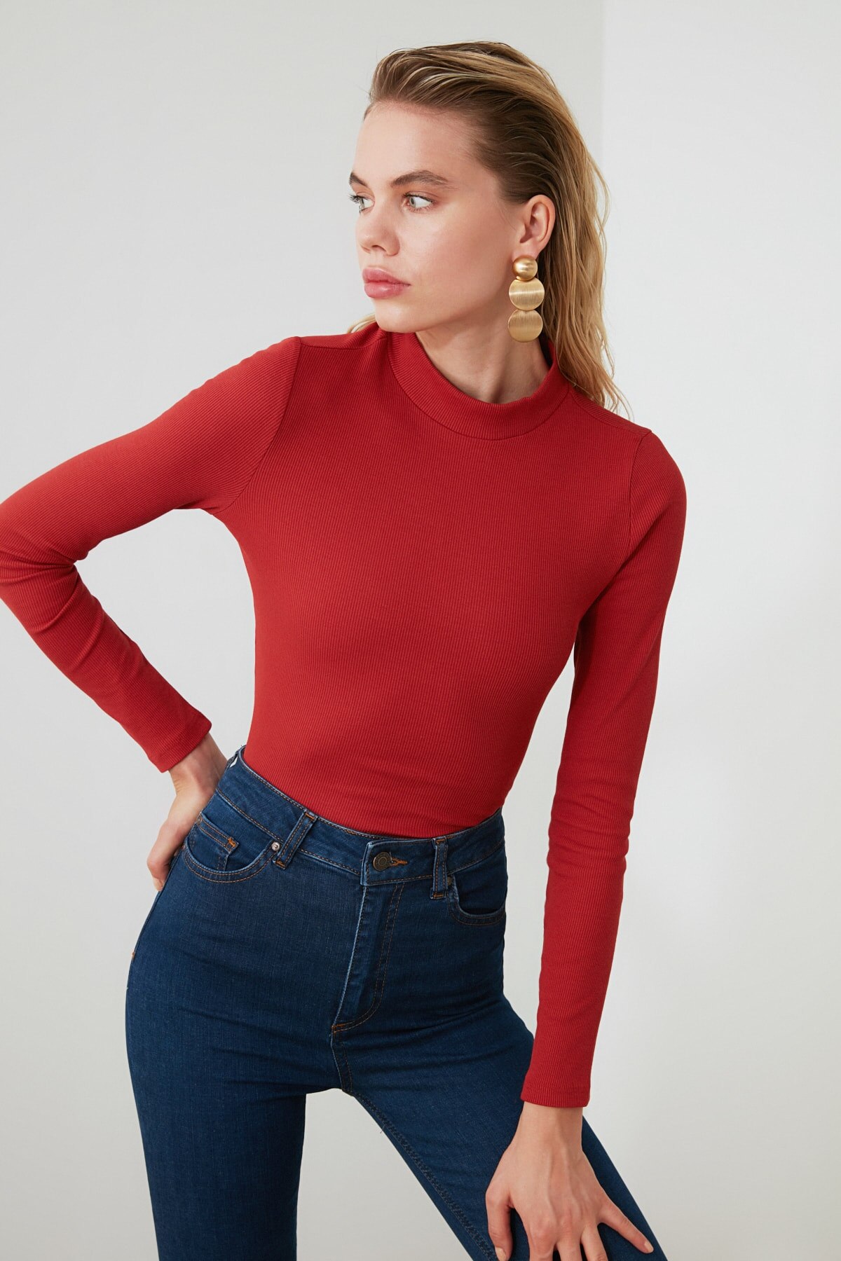 Trendyol White Ribbed Knit Body TWOAW20BD0011 – Grandado